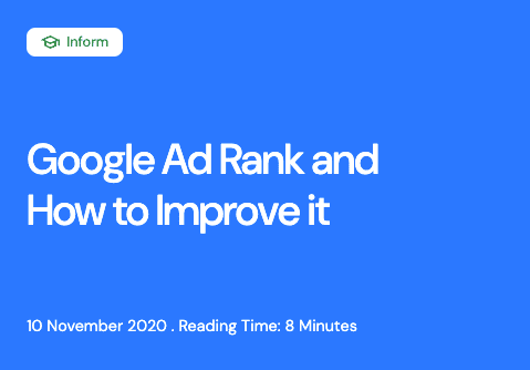 Google Ad Rank and How to Improve it